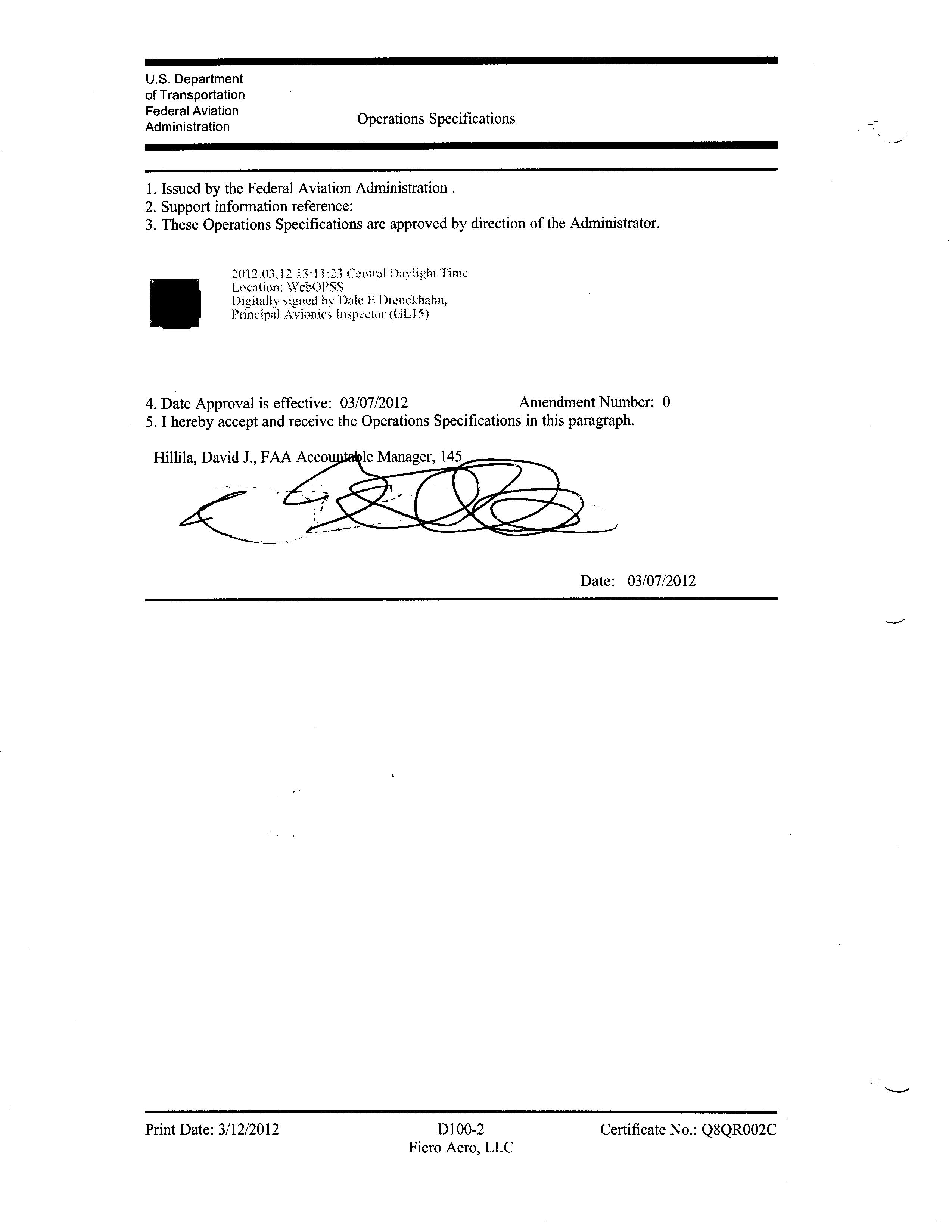 FAA Op Specs